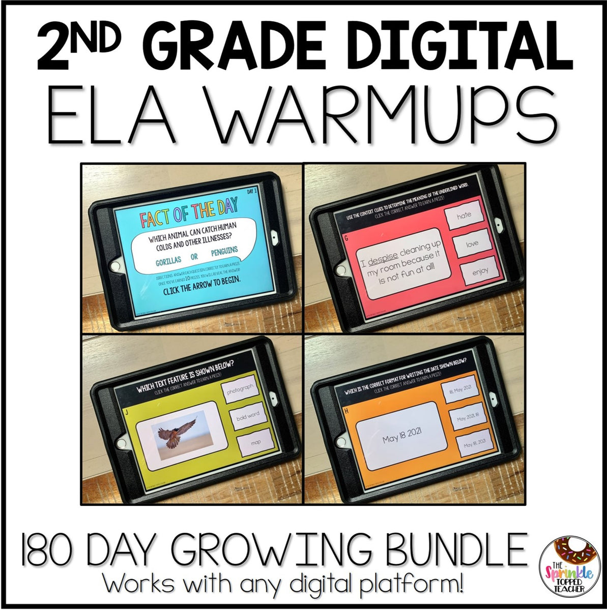 2nd Grade Digital ELA Warm Up | Spiral Review – The Sprinkle Topped ...