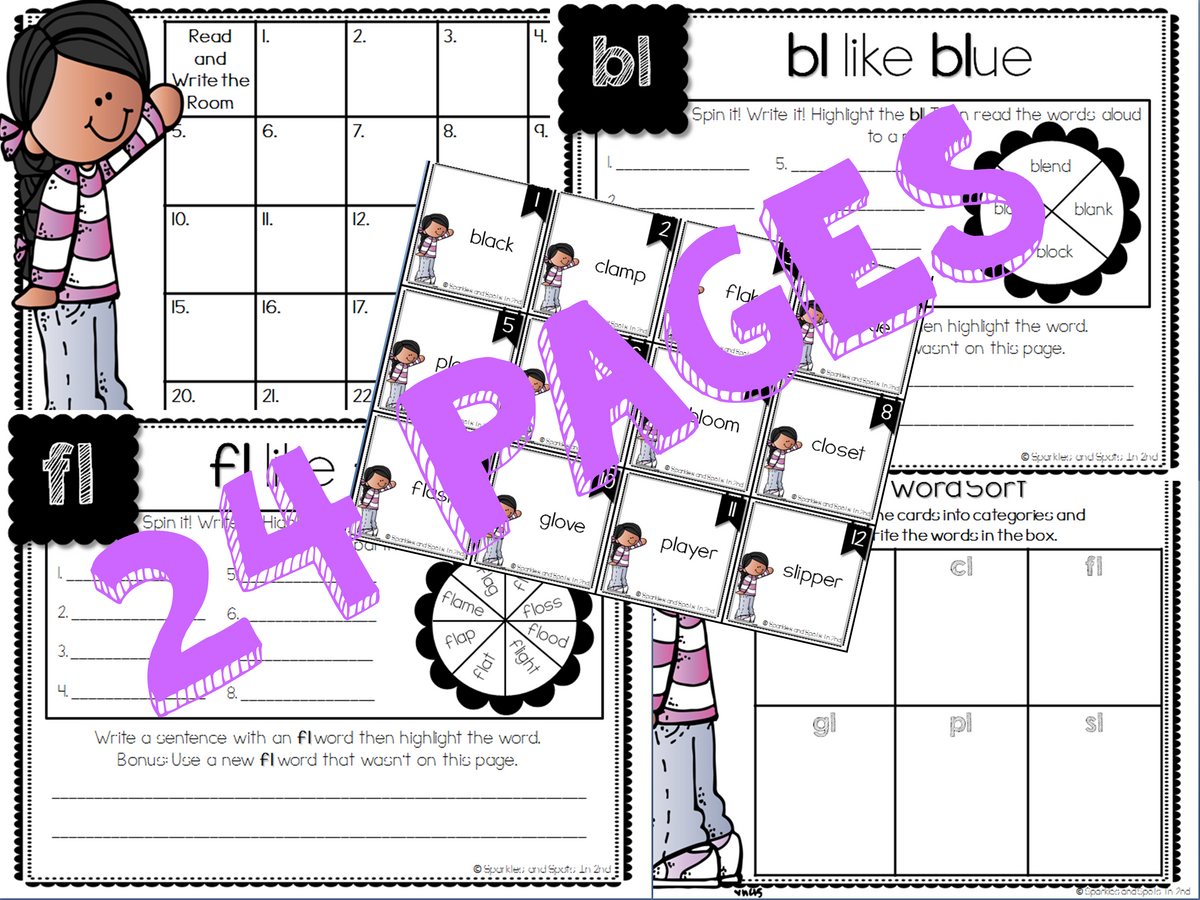 L Blends Word Work Activities – The Sprinkle Topped Teacher Shop