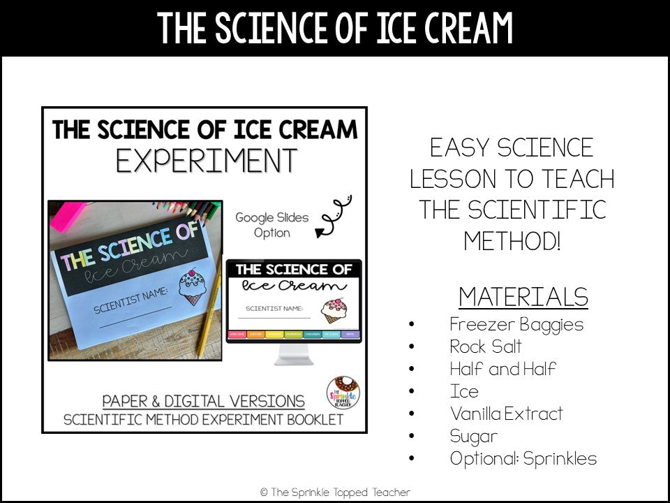The Science of Ice Cream Activity - Scientific Method – The Sprinkle ...