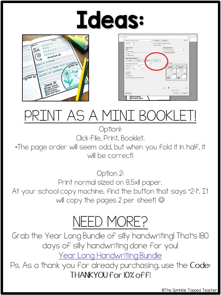 Silly Handwriting Worksheets - Gross Fact Sentences - CURSIVE – The ...